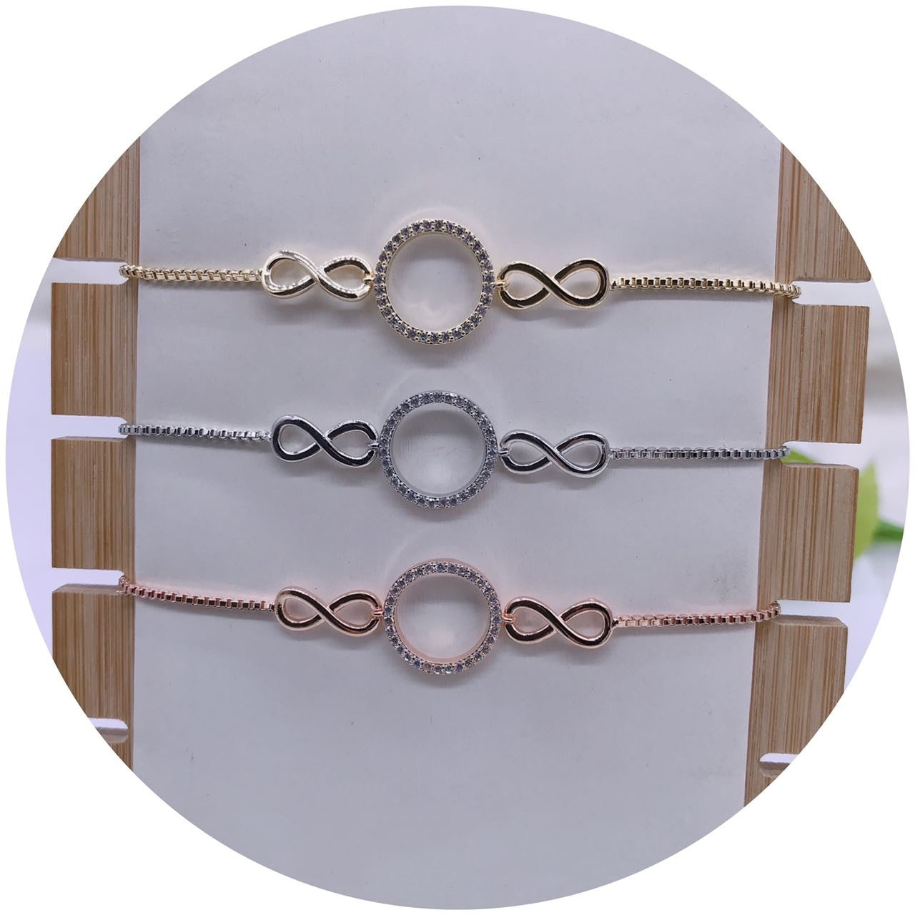 Buy Forever Circle Diamanté Bracelet - Silver Online Australia — Minitopia