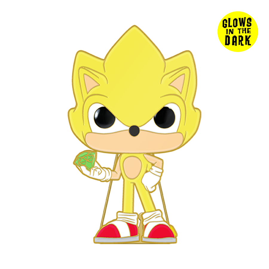 Buy Sonic the Hedgehog - Super Sonic Glow Enamel Pop! Pin Online ...