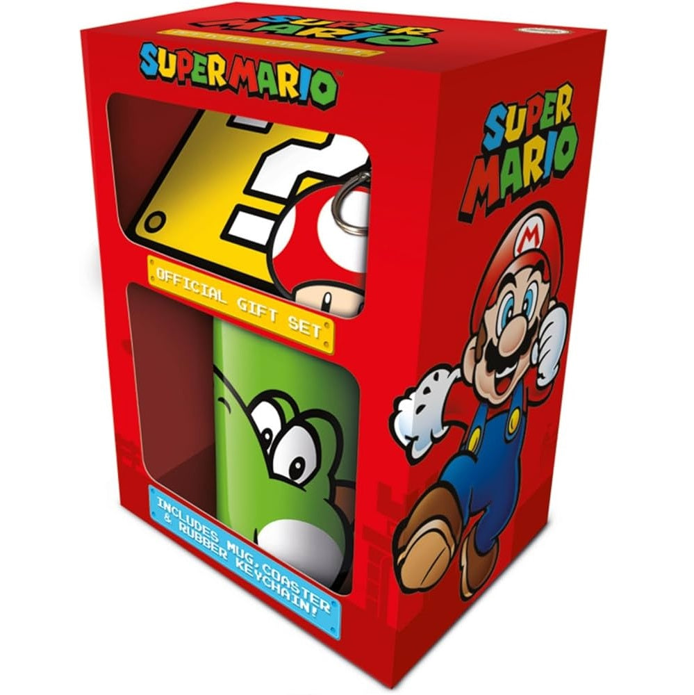 Buy Super Mario - Yoshi Gift Set (Mug, Coaster & Keychain) Online ...