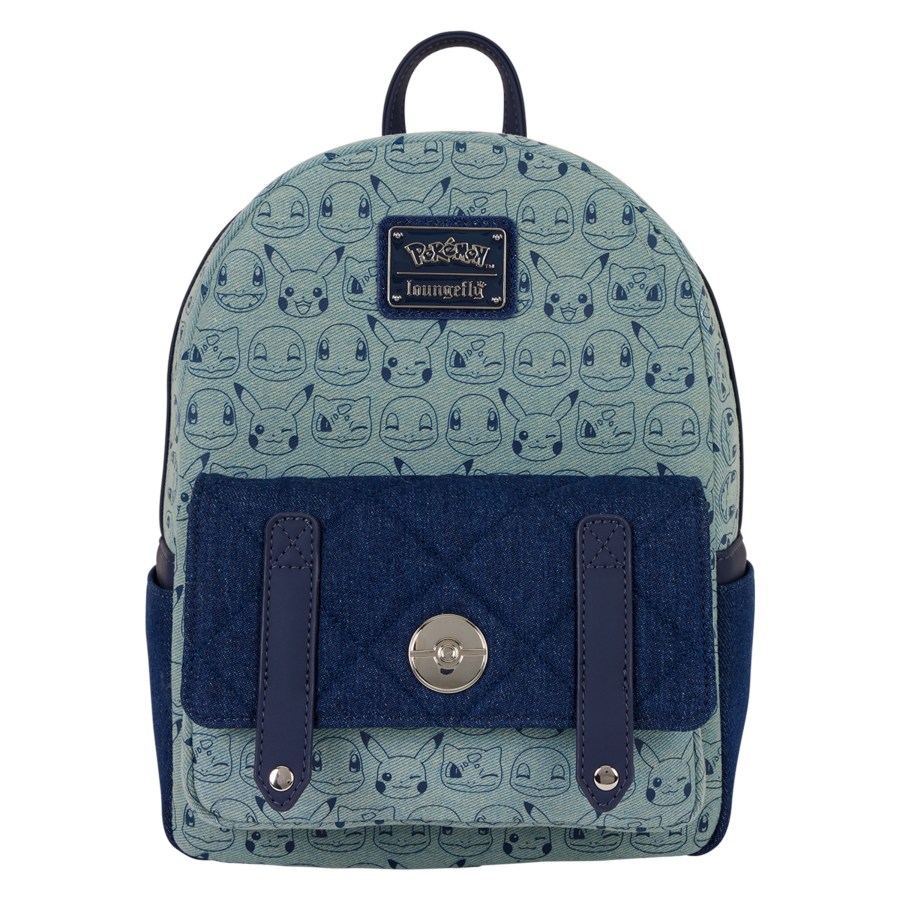 Pokémon - Faux Denim All-Over Print Mini Backpack
