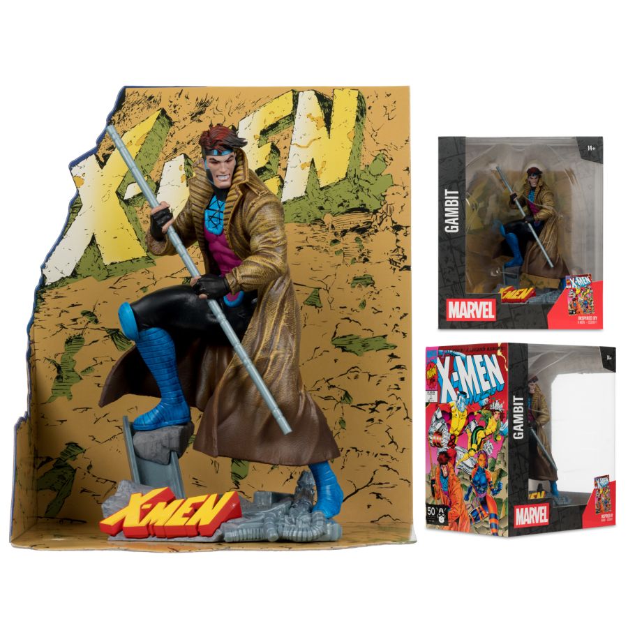 Marvel Comics - Gambit (X-Men 1) 1:10 Scale Collectible Figure with Sc