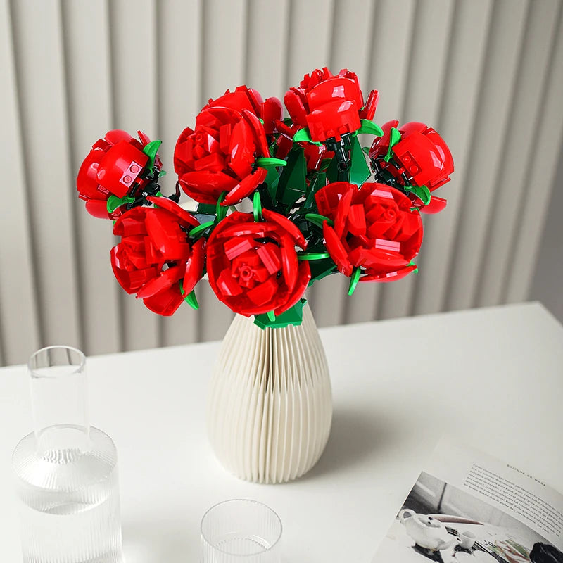 Buy Rose Bricks Lego Bouquet Online Australia — Minitopia