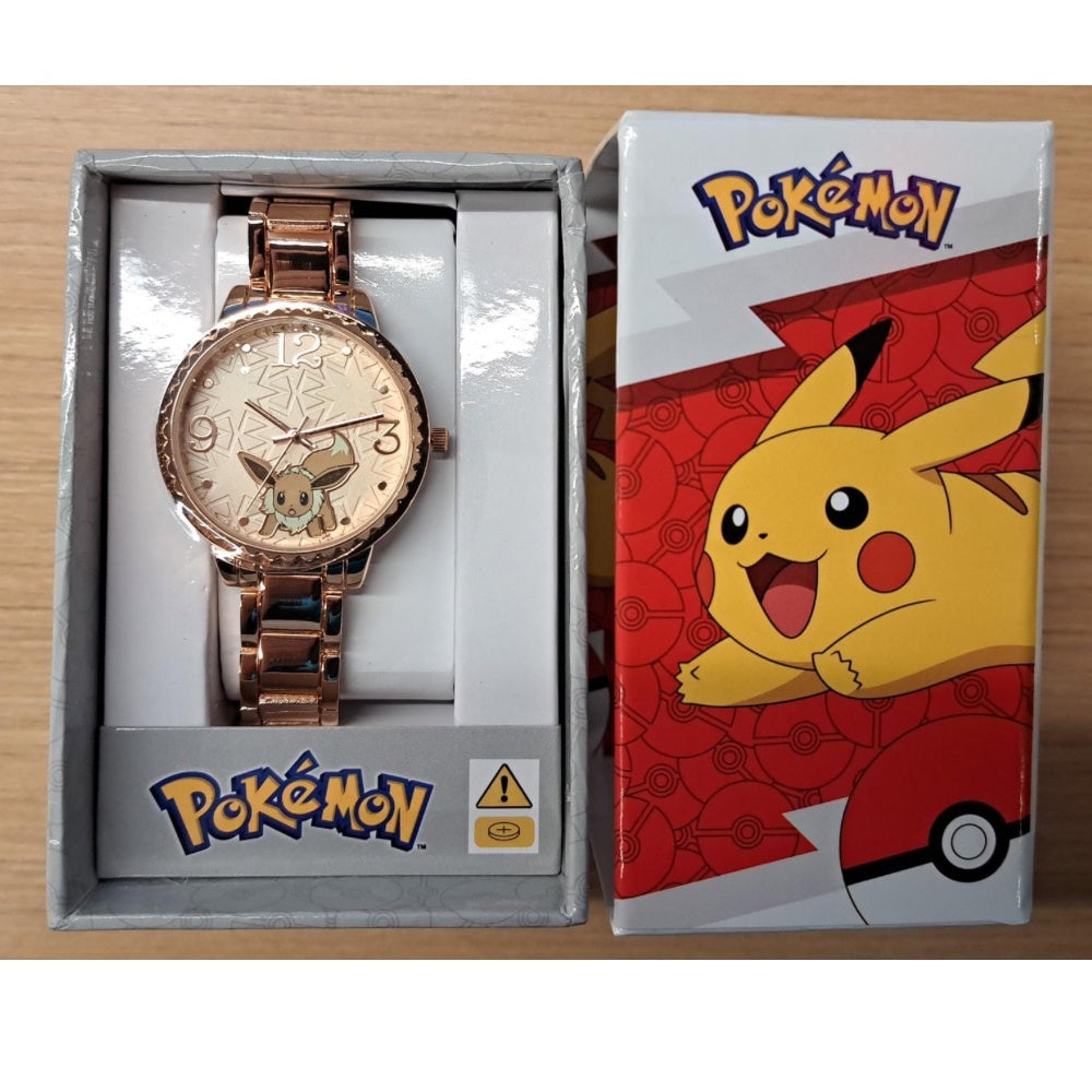Buy Pokémon - Eevee Rose Gold Watch with Etched Metal Dial Online ...