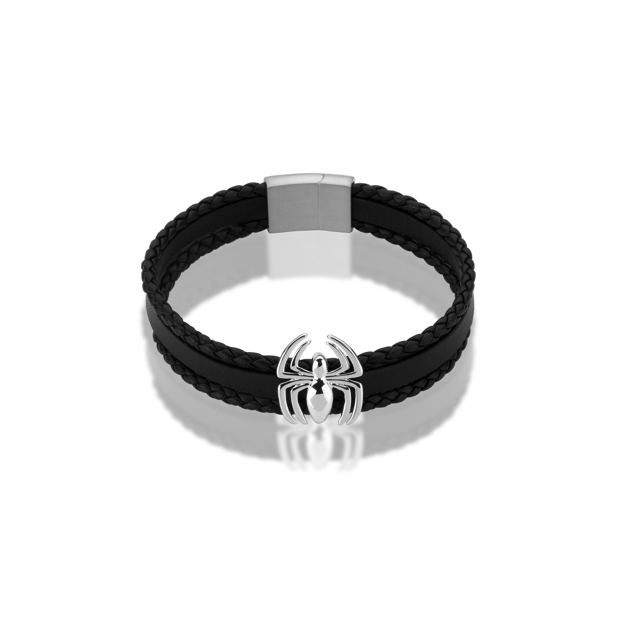 Buy Marvel - Spider-Man Leather Bracelet (Silver) Online Australia ...